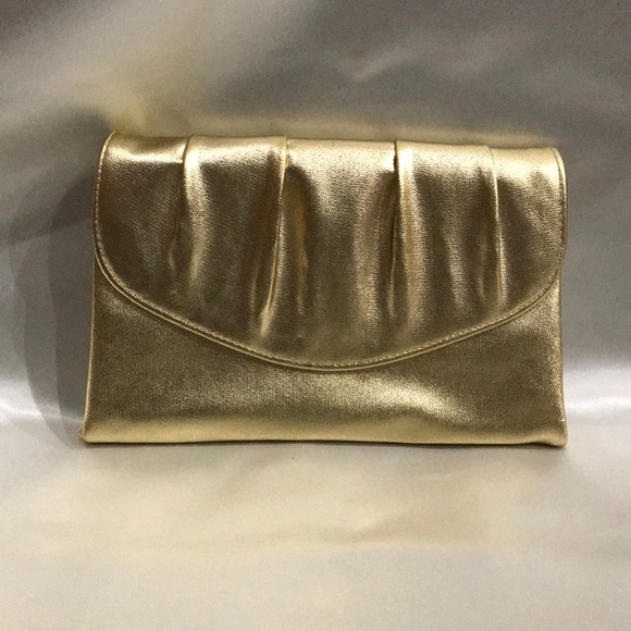 Bags | Vintage Metallic Gold Clutch Bag | Poshmark